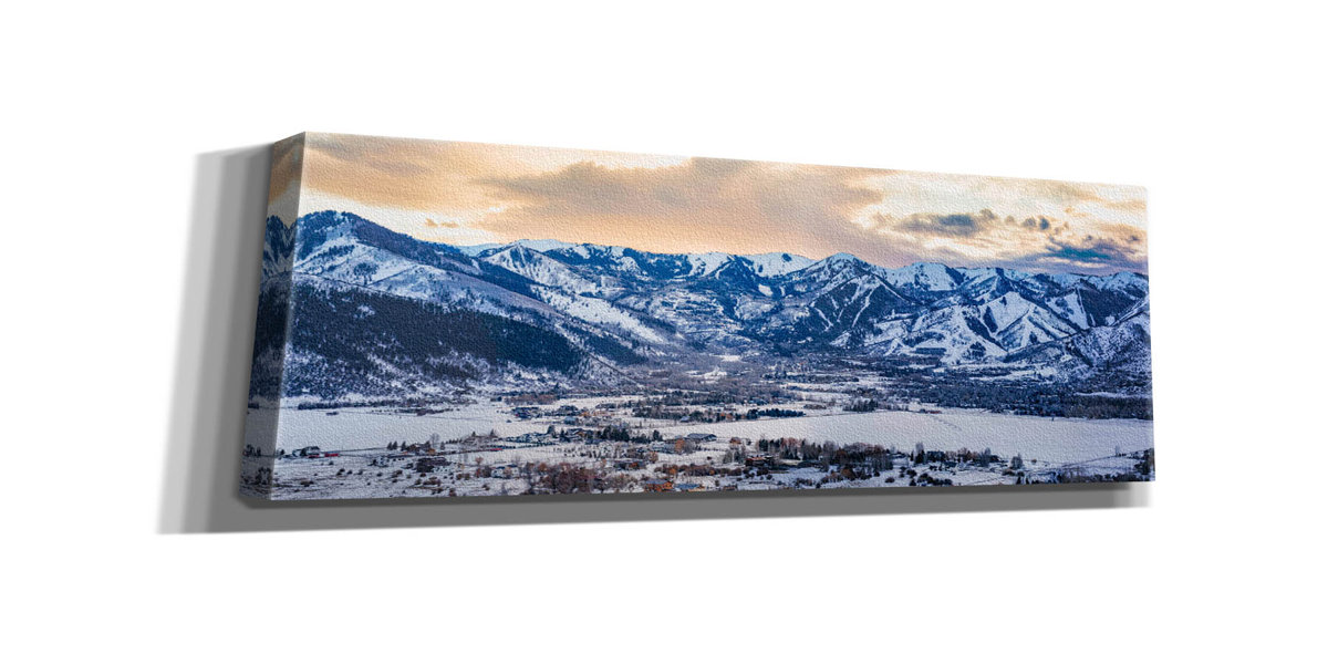 Epic Graffiti 'Park City Canyons Mountain Sunset Panorama' by Epic Portfolio Canvas Wall Art, 60 ...
